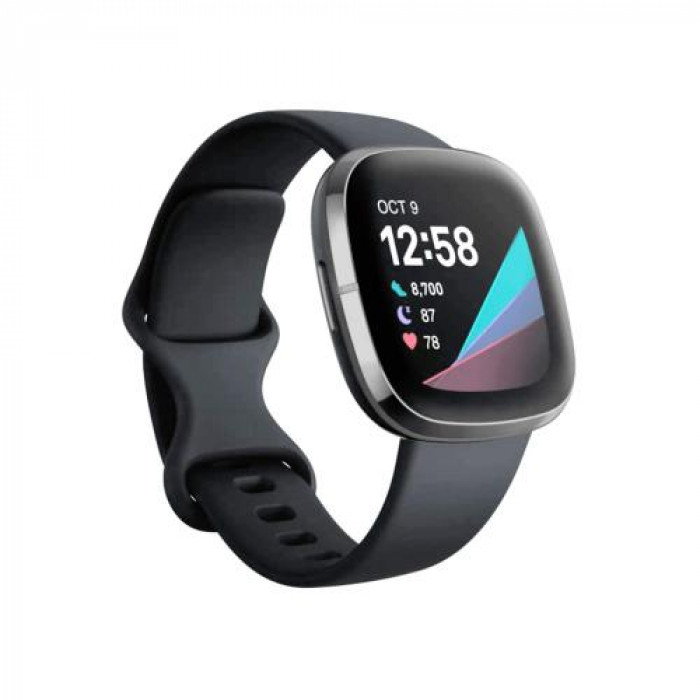 Smart Wach Fitbit Sense Carbon/Graphite Stainless Steel