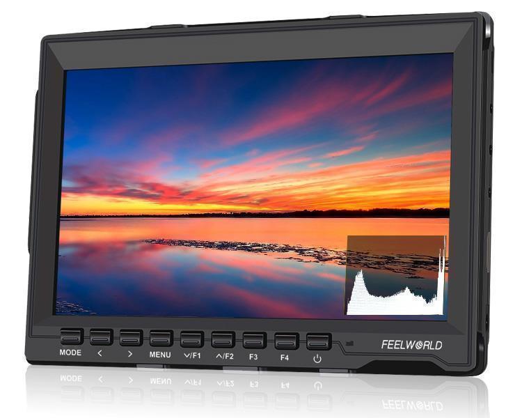 FEELWORLD FW759P 7" IPS Ultra-thin Design 1280x800 HDMI HD On-Camera Field Monitor with Peaking Focus, Histogram, False Colors, Zebra Exposure