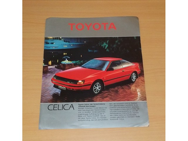 TOYOTA celica, corolla, carinaII, MR2, PROSPEKT