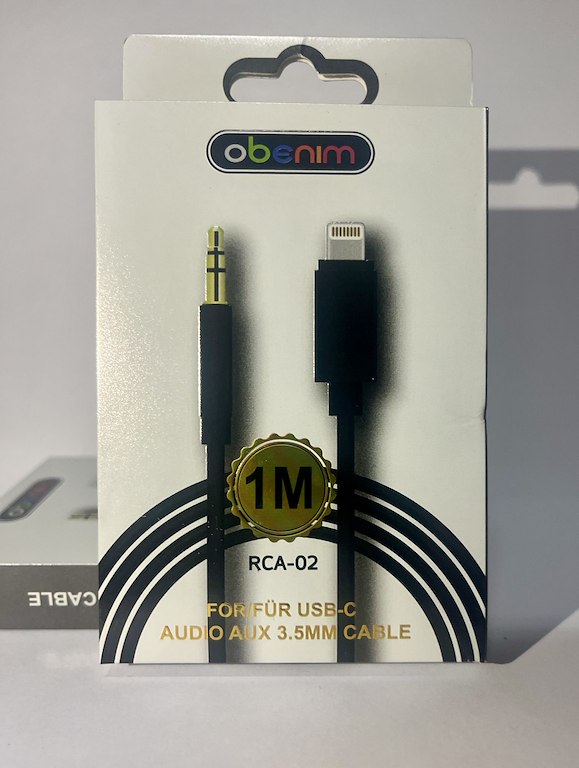 Audio kabl AUX 3.5mm na Lighting RCA-02