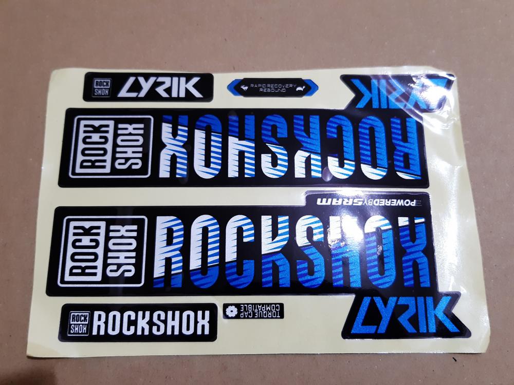 Rock Shox Lyrik nalepnice plave