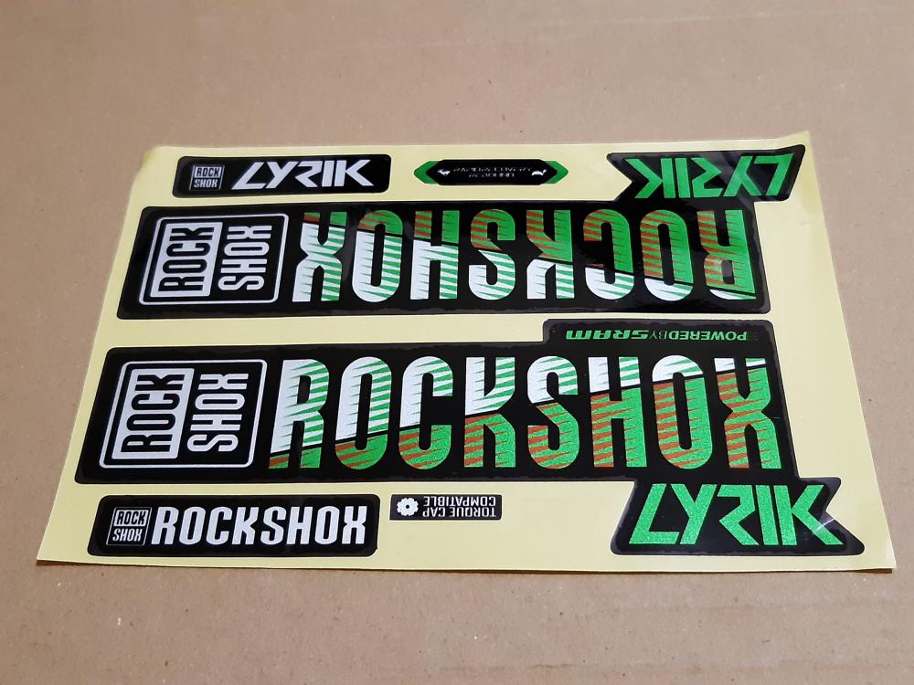 Rock Shox Lyrik nalepnice zelene