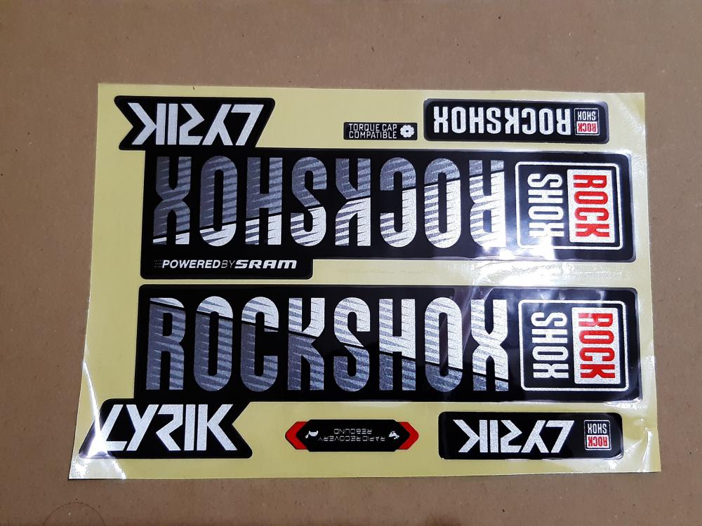 Rock Shox Lyrik nalepnice crno bele