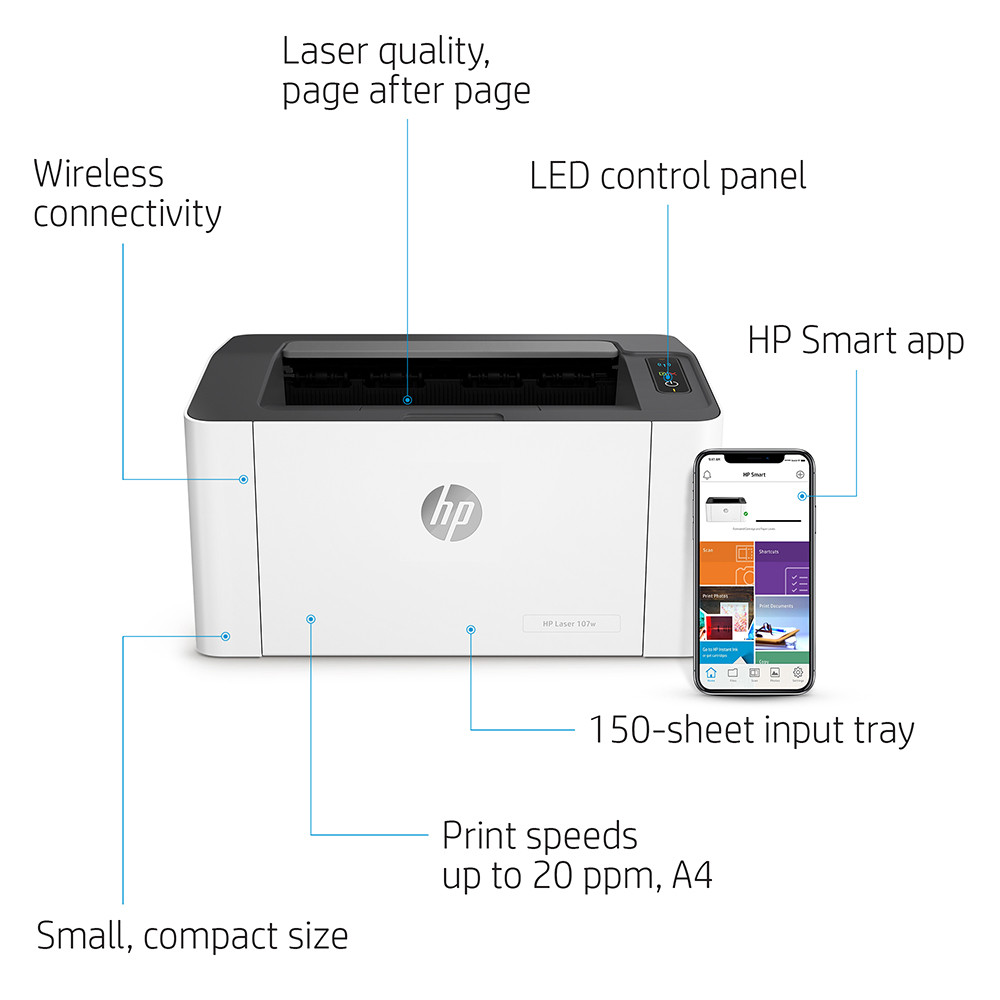 HP LaserJet M107w Wi-Fi 4ZB78A