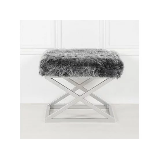 ATELIER DEL SOFA TABURE CAPRAZ PLUSH SILVER GREY CENA