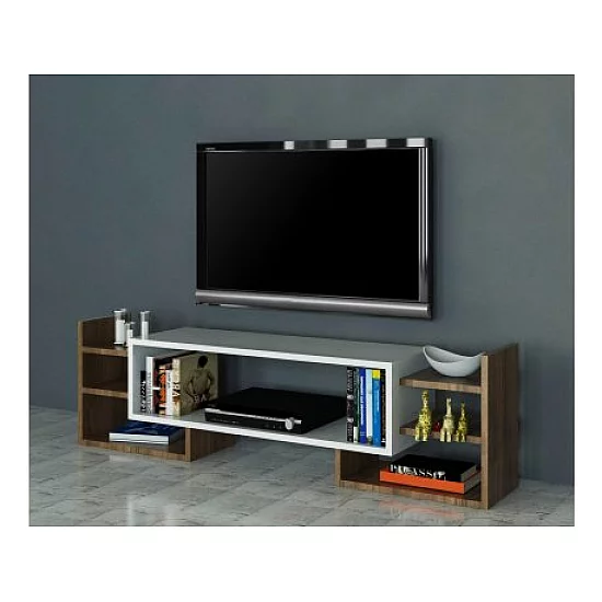 HANAH HOME TV POLICA SEMA WHITE WALNUT CENA