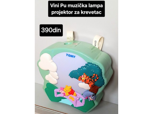 Vini Pu muzička lampa projektor za krevetac za bebe