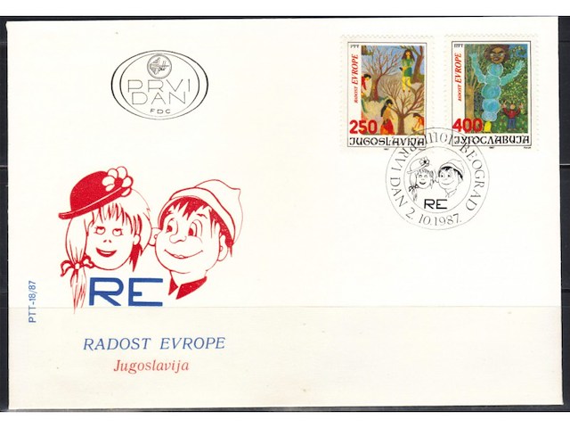 Radost Evrope 1987.,FDC