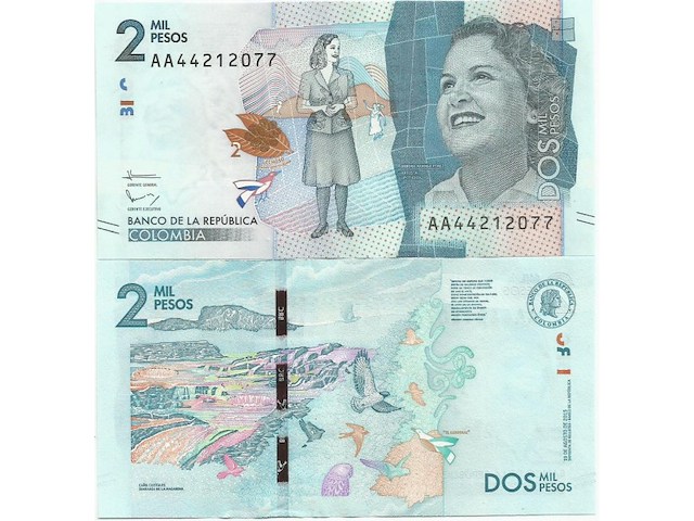 Colombia 2000 pesos 2015. UNC