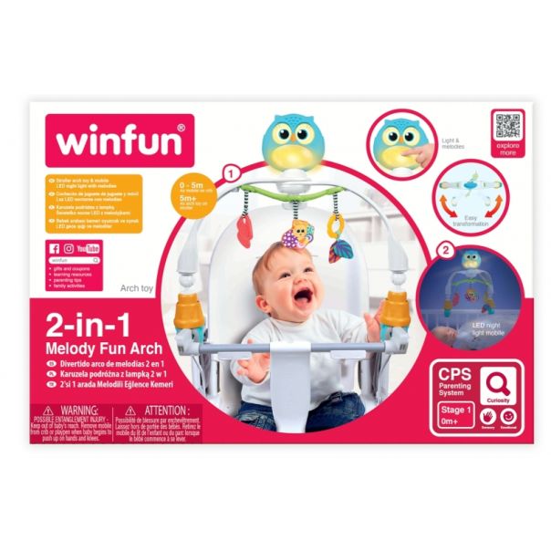 WINFUN Muzički luk za krevetac i kolica LED 00865-NL