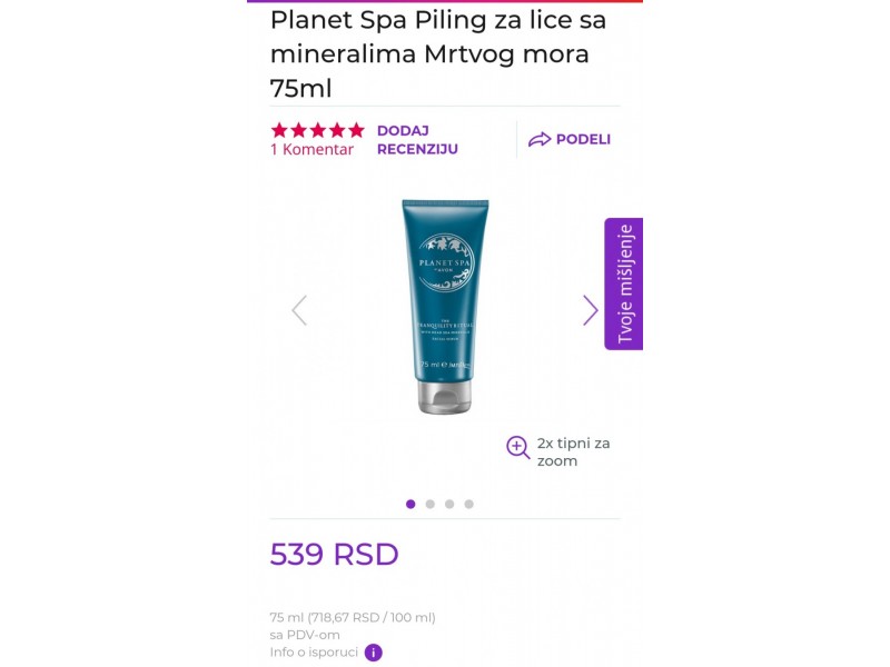 Avon Planet Spa piling za lice- novo* akcija