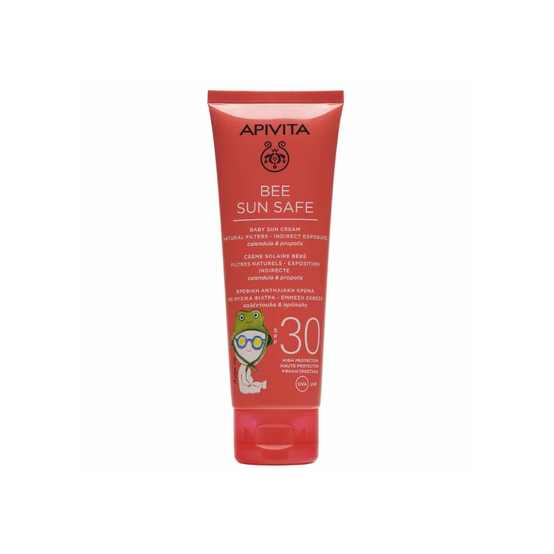 APIVITA BEE SUN SAFE Krema za Zaštitu Beba od Indirektnog Sunčevog Zračenja SPF30 100 mL