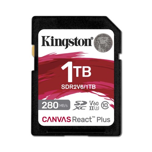 Kingston 1TB Canvas React Plus SDXC UHS-II U3 V60 memorijska kartica | SDR2V6/1TB