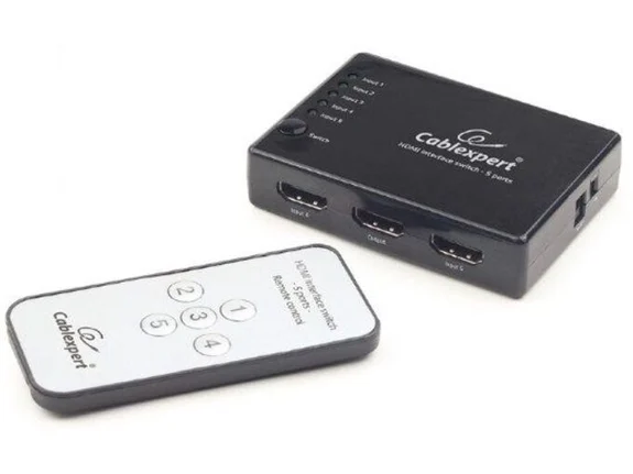 Gembird Switch HDMI interface 5ports, remote DSW-HDMI-53