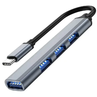 FAST ASIA USB 3.1 kabl TIP-C na 4 x HUB 3.0 sivi