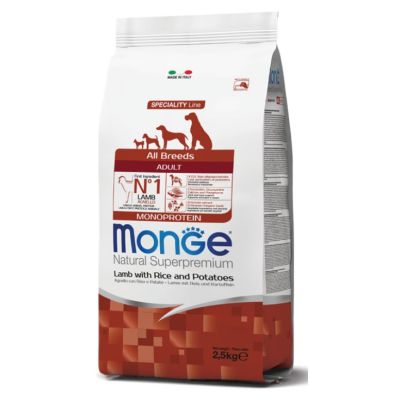 Monge All Breeds Adult Jagnjetina, Pirinač i Krompir 2,5kg