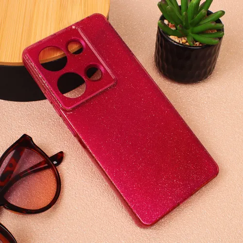 Futrola - maska Sparkle Dust za Xiaomi Redmi Note 13 Pro 4G bordo