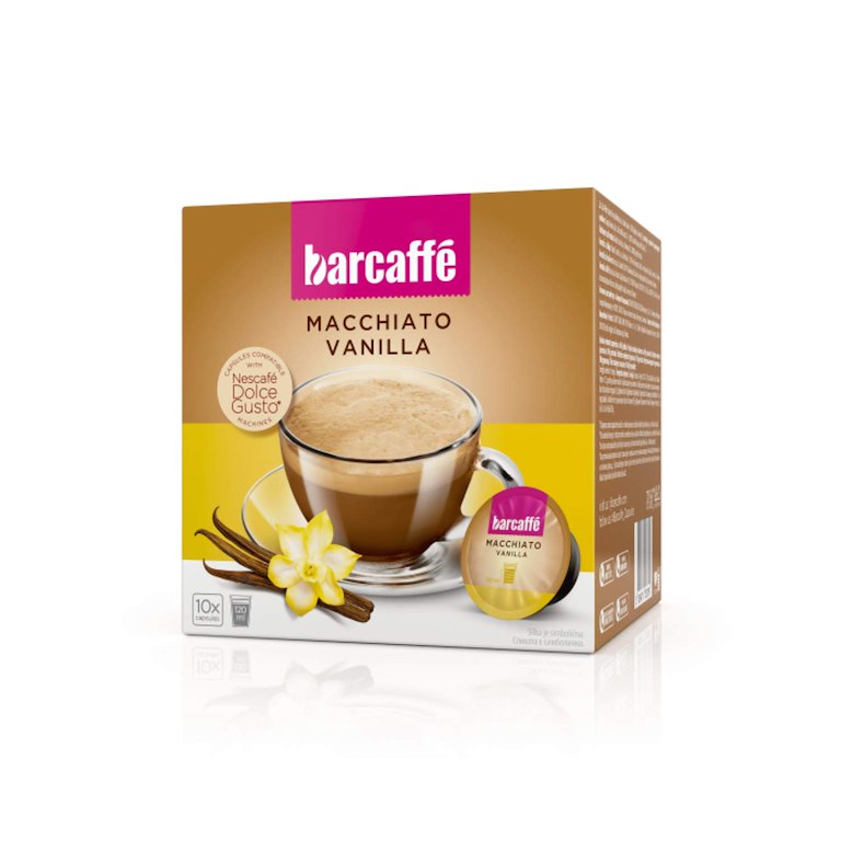 Barcaffe kaps dg macch vanilla 140g barcaffe