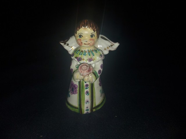 Rucno farban porcelan andjel  9cm