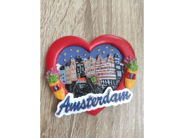 Magnet za frižider Amsterdam Holandija srce
