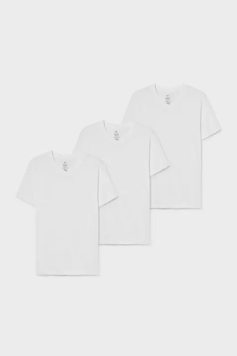 C&A Set muških majica, 3 komada, Bele