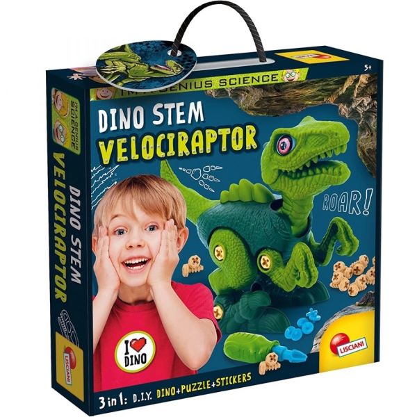 MALI GENIJE STEM KIT VELOCIRAPTOR LISCIANI