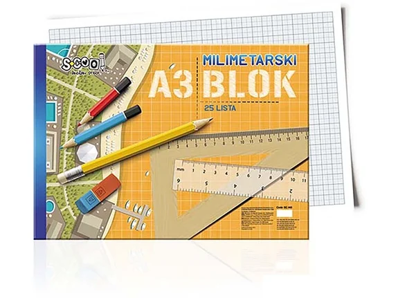 S-Cool Milimetarski blok A3 sc140