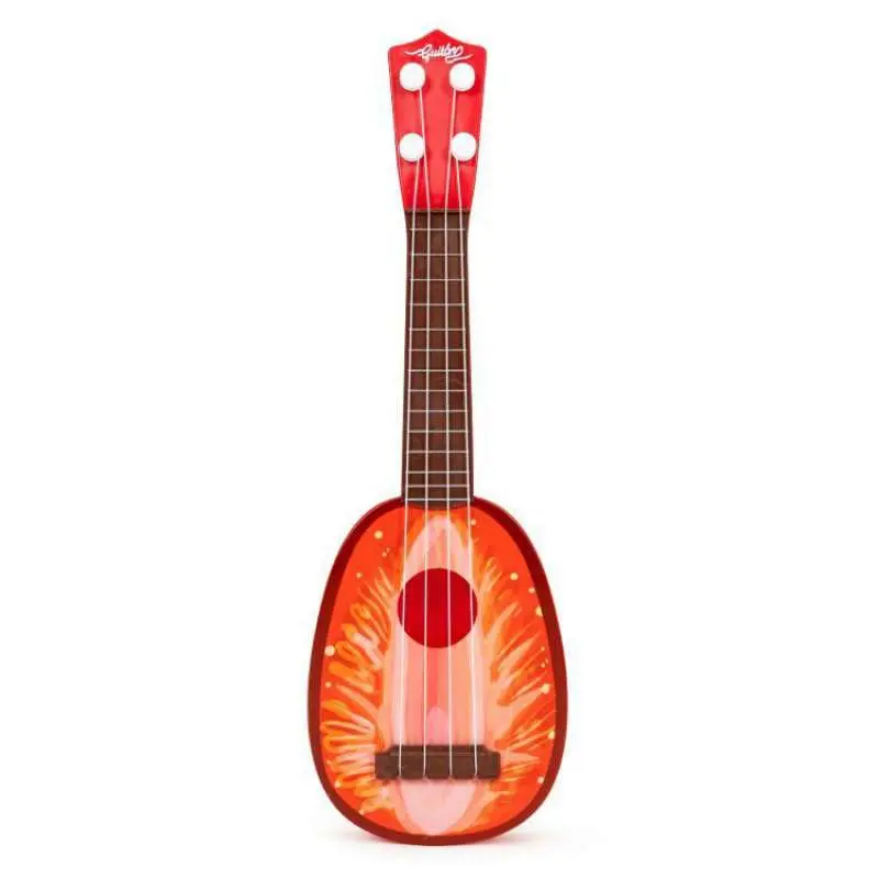 ECO TOYS Ukulele gitara za decu Jagoda, Crvena