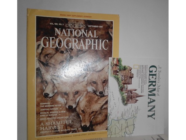 National Geographic USA, 1991. Mapa GERMANY