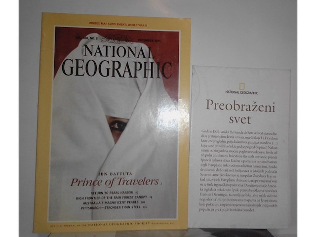 National Geographic USA, 1991. Mapa Preobrazeni svet