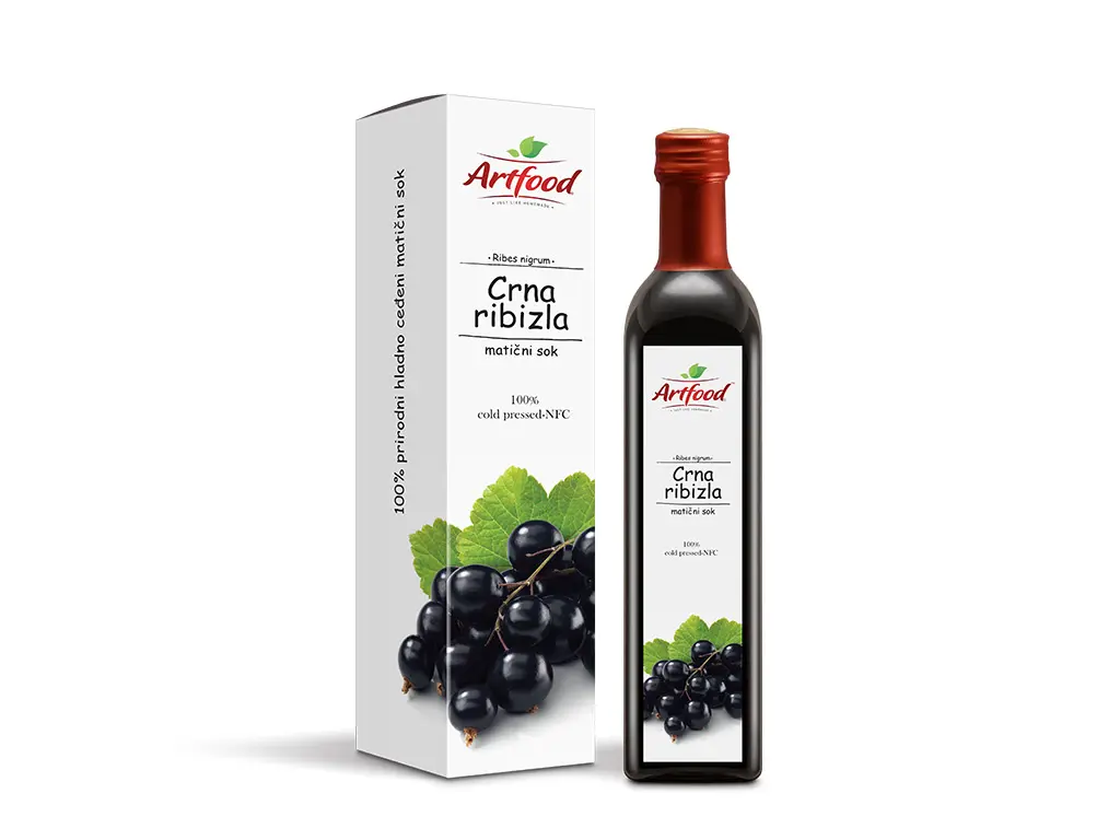 Artfood Matični voćni sok, 100% Crna ribizla, 500ml