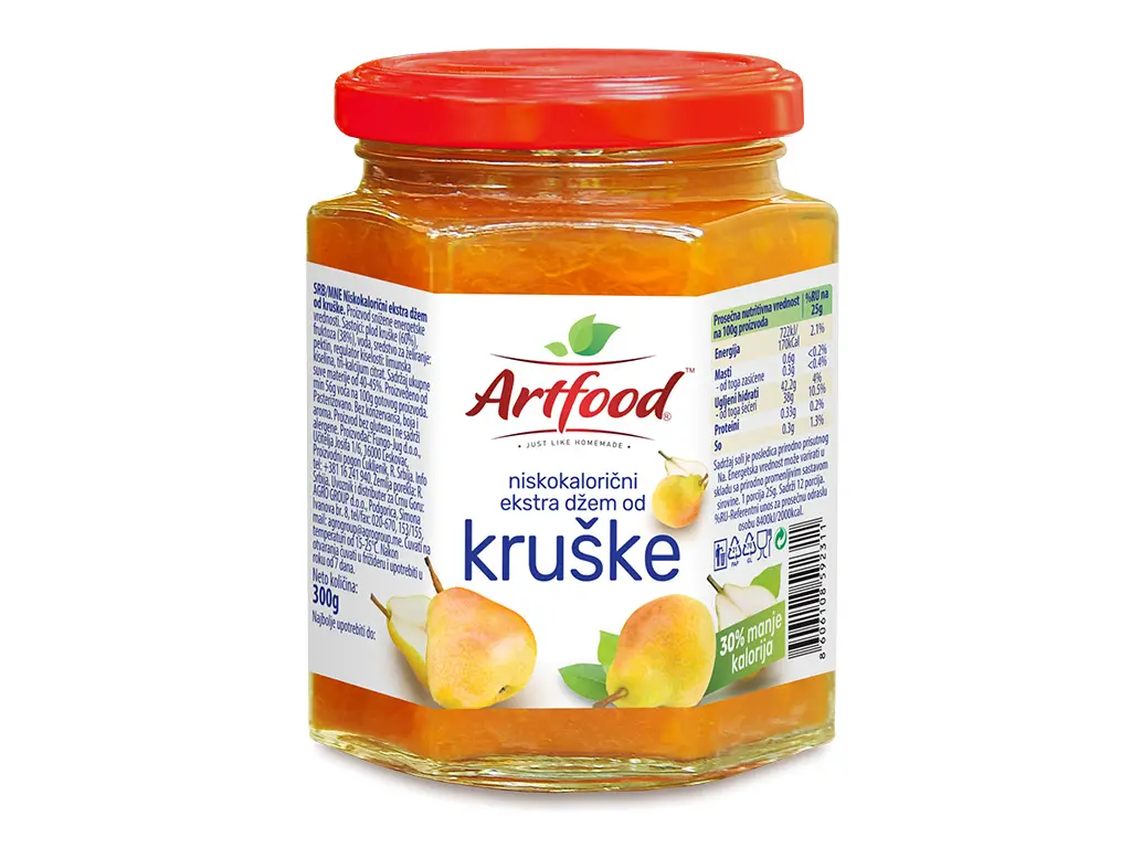 Artfood Niskokalorični džem od kruške, 300g