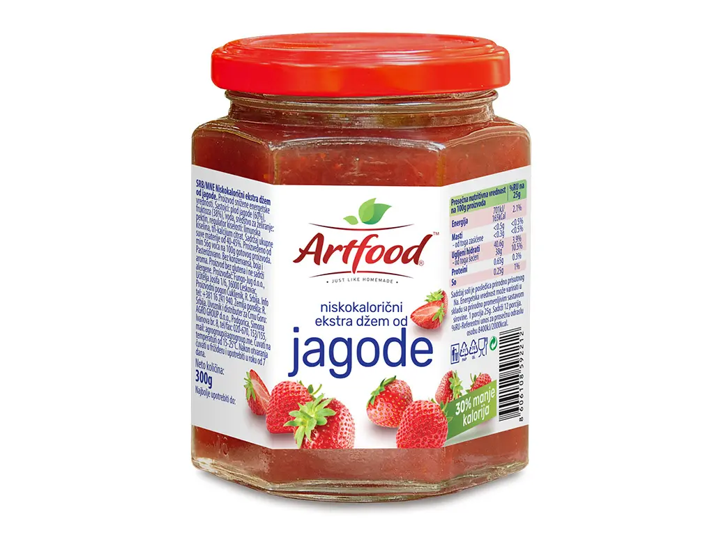 Artfood Niskokalorični džem od jagode, 300g