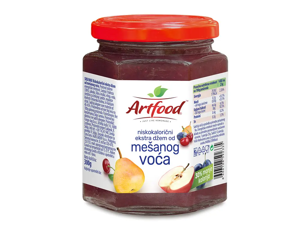 Artfood Niskokalorični džem od mešanog voća, 300g