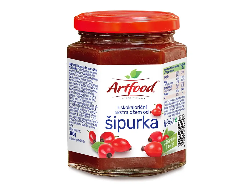 Artfood Niskokalorični džem od šipurka, 300g