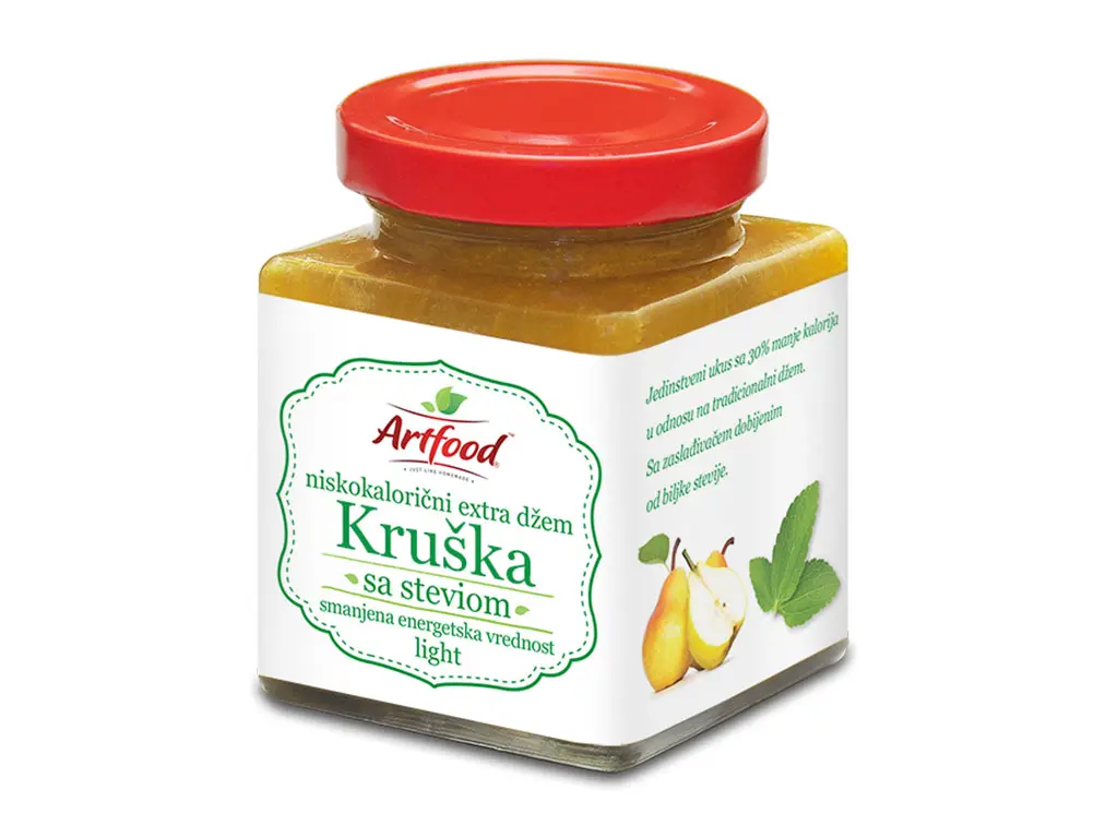 Artfood Niskokalorični extra džem kruška, Sa fruktozom i steviom, 220g