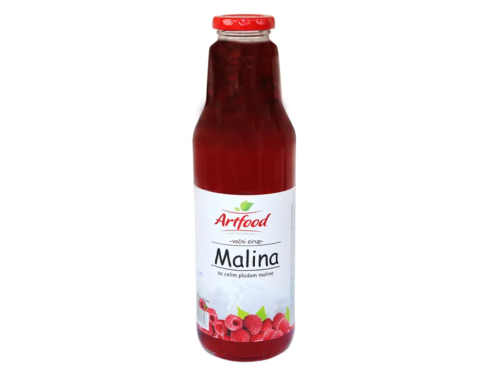 Artfood Voćni sirup od maline sa plodom, 750ml