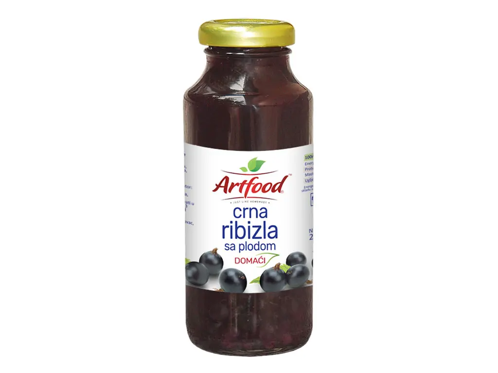 Artfood Sok od crne ribizle sa plodom, 250ml