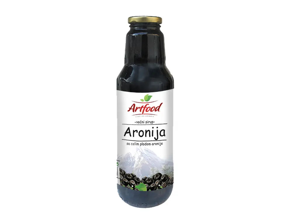 Artfood Voćni sirup od aronije sa plodom, 750ml