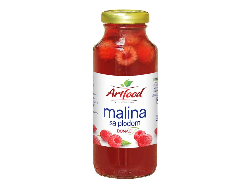 Artfood Sok od maline sa plodom, 250ml