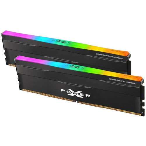 Silicon SP032GXLWU60AFDF Power DDR5 32GB (2x16GB) 6000MHz [XPOWER Zenith RGB], CL30 1.35V UDIMM, XMP3.0 & EXPO, Black, w/RGB Heatsink, Memory Kit