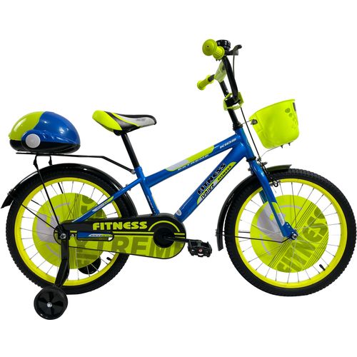 Sporting Machine dečiji bicikl 20" Fitness plavo-zeleni sa pomoćnim točkovima (SM-20103)