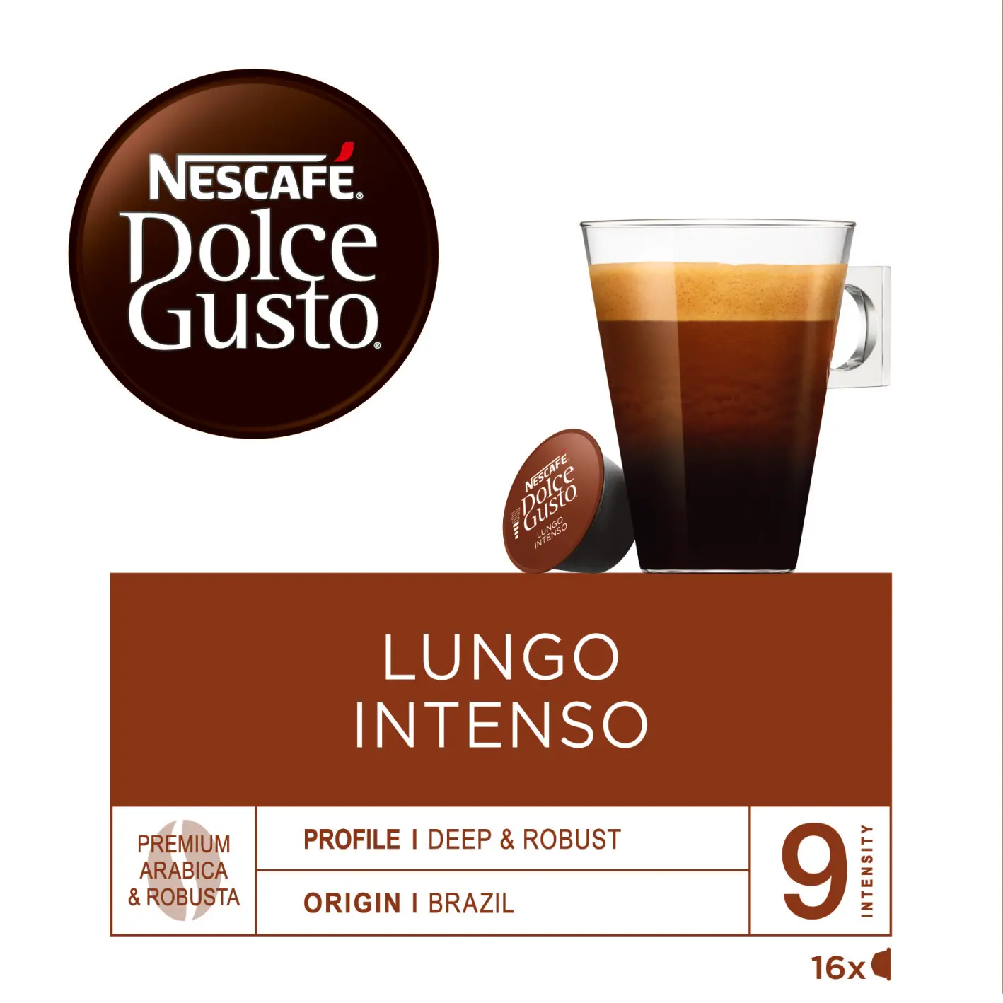 Nescafe Dolce Gusto Lungo Intenso Kapsule za kafu, 16 komada, 144g