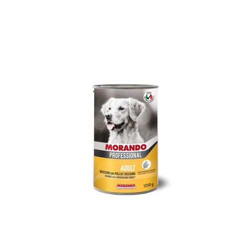 Morando Dog Prof Adult Komadići Piletina i Ćuretina 1250g konzerva