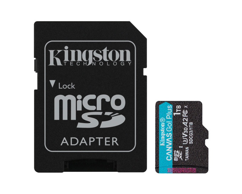 KINGSTON - Memorijska kartica U3 V30 microSDXC 1TB Canvas Go Plus 170R A2 + adapter SDCG3/1TB