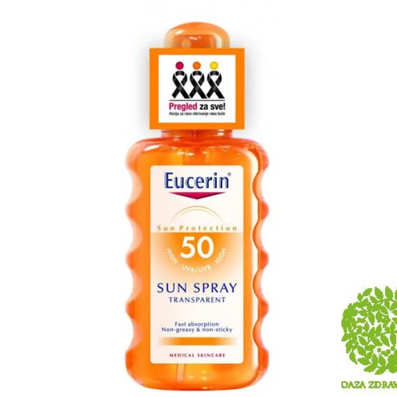 EUCERIN SUN SPREJ TRANSPARENTNI 50+ 200 ml