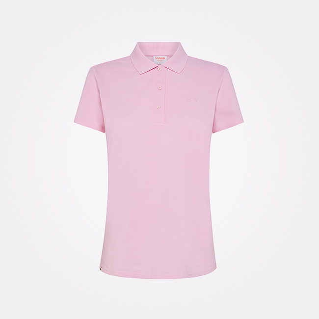 SUN68 Polo Cold Dyed S/s El. Cyclamen