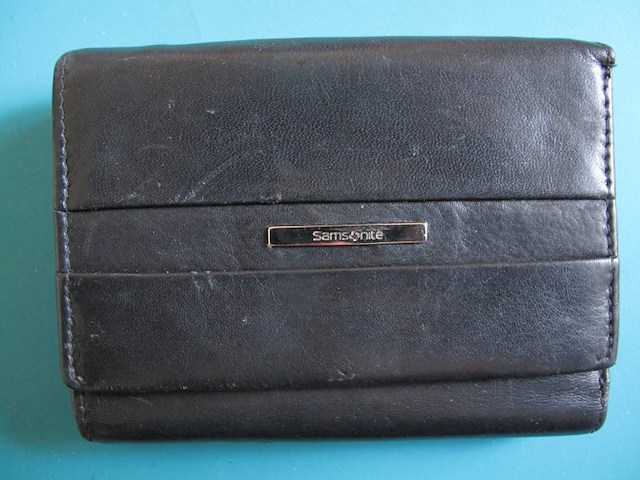 SAMSONITE - ženski kožni novčanik u crnoj boji