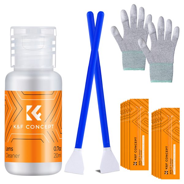 KF Concept SKU.1598 set za ciscenje APS-C senzora (16 kom stapica + tecnost + rukavice)