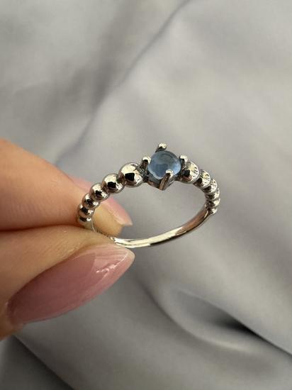 Pandora prsten plavi cirkon 18mm